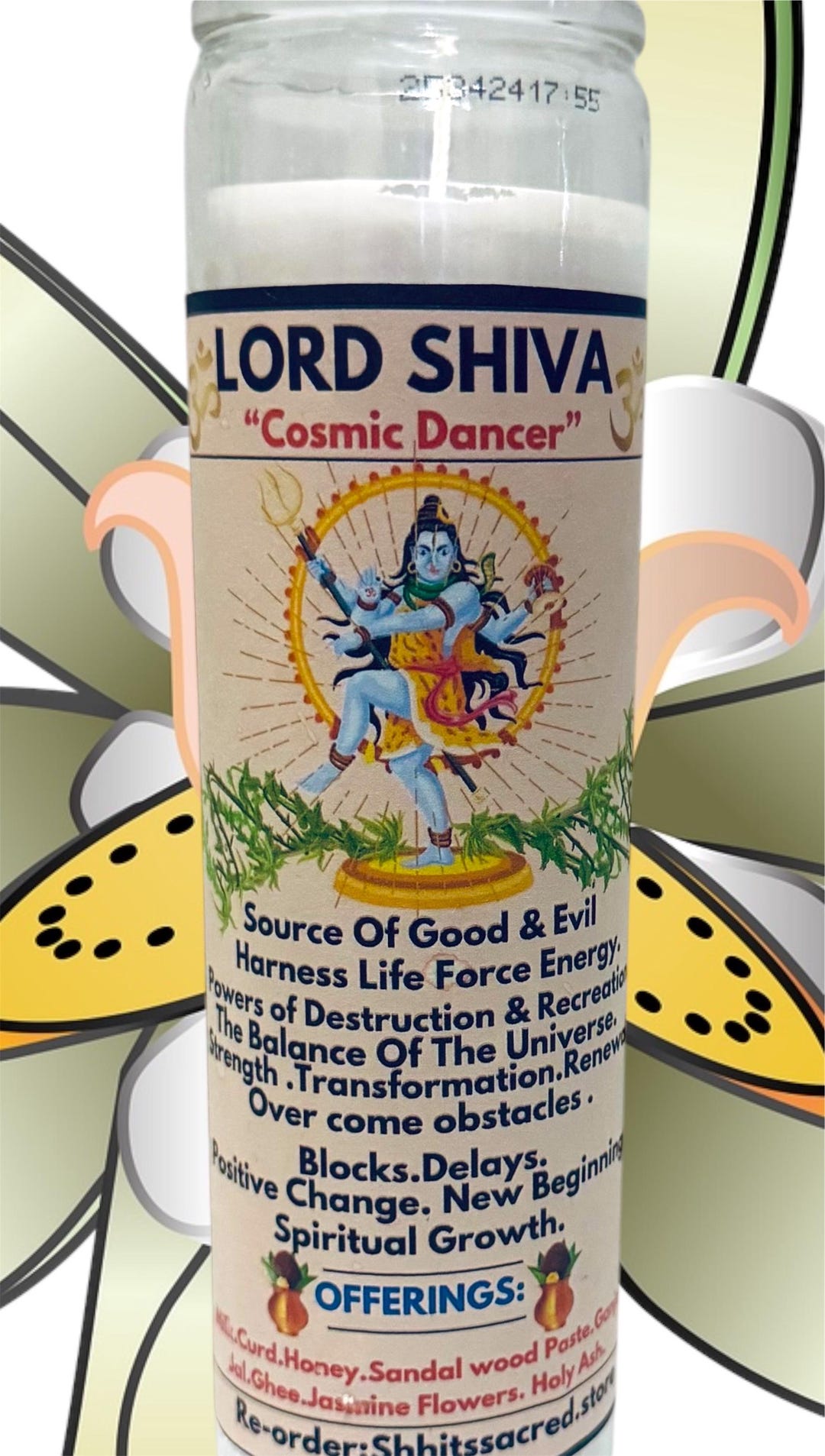 Lord Shiva Ritual Candlelord Shiva Cosmic Dancer Transformation Renewal ...