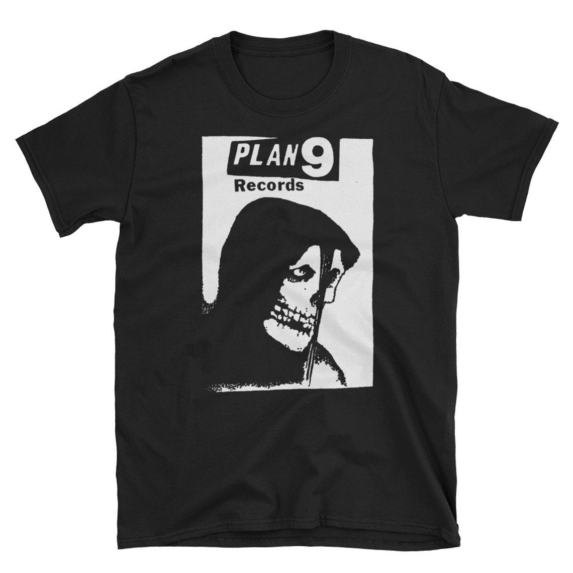 Plan 9 Records T-shirt, Misfits, Samhain, Danzig, Black Flag, Circle ...