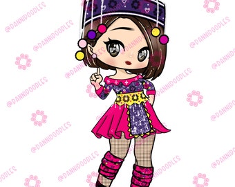 Hmong Chibi Girl, Chibi Girl 10, Chibi Girl, Hmong Design, Hmong Art ...