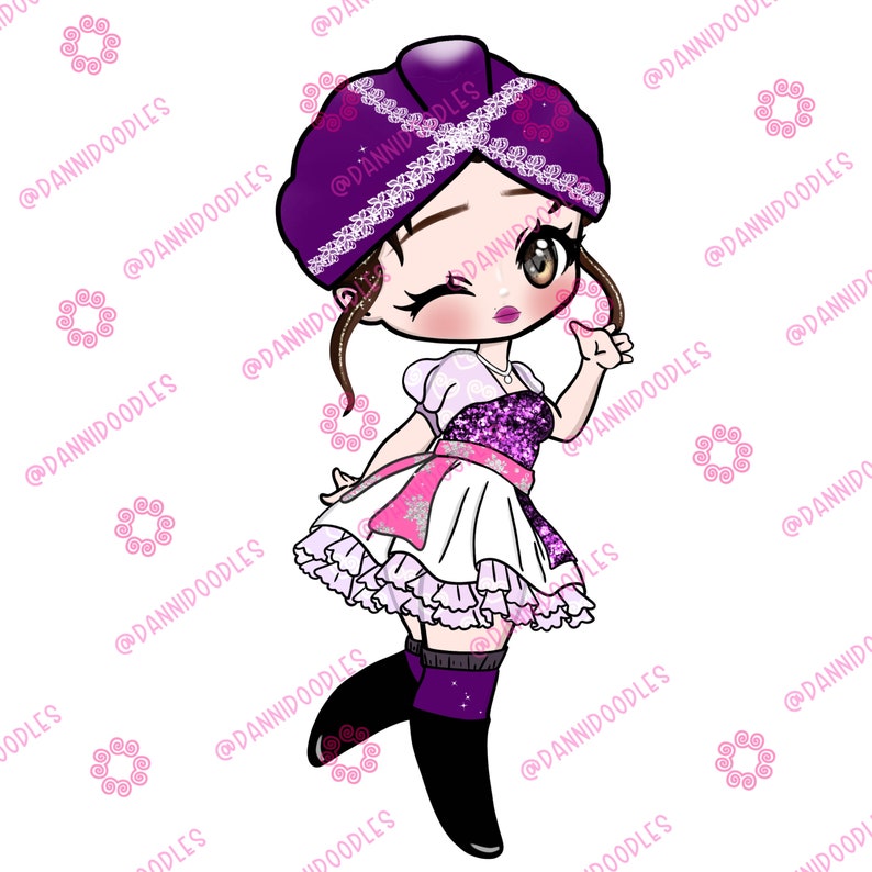 Hmong Chibi Girl, Chibi Girl 10, Chibi Girl, Hmong Design, Hmong Art ...