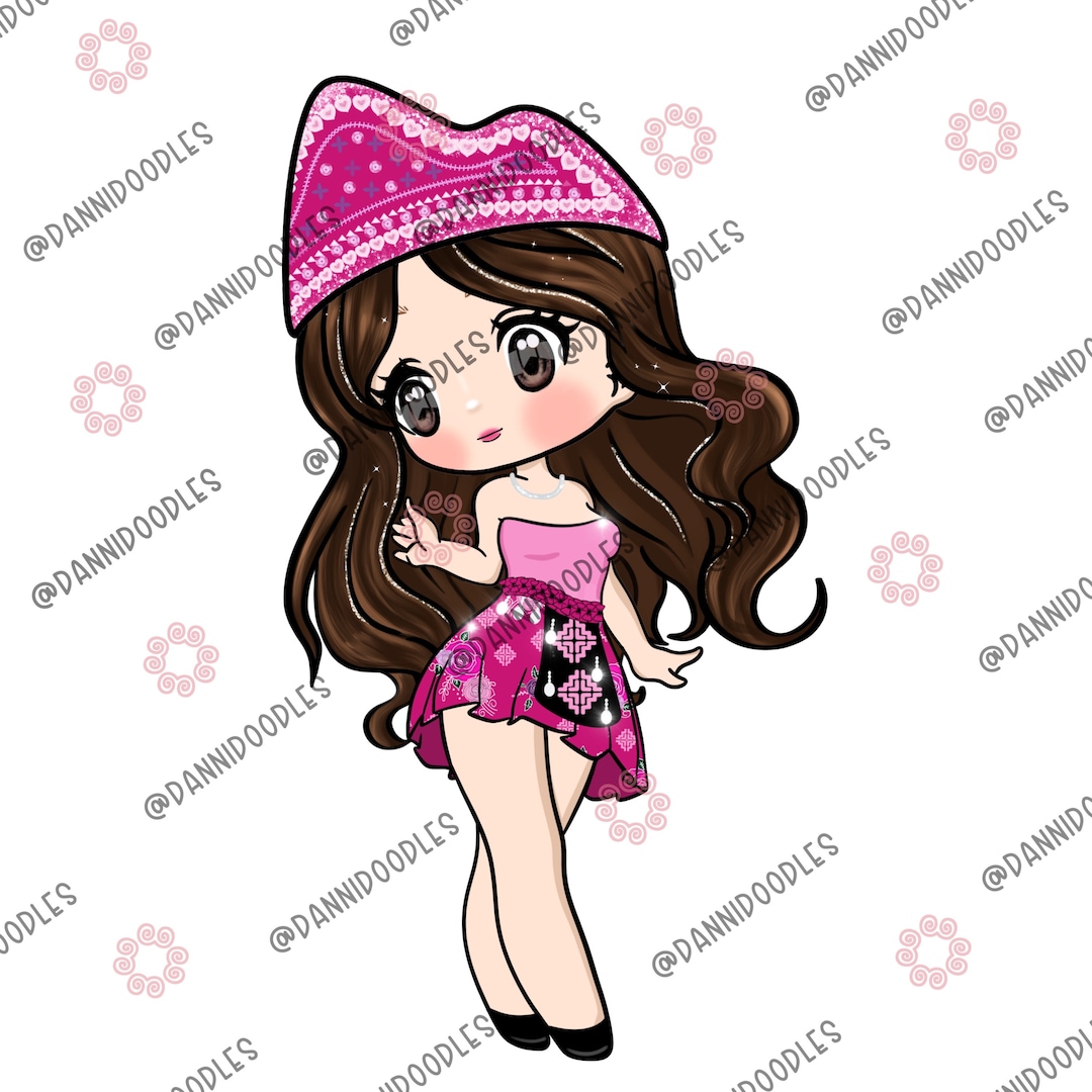 Hmong Chibi Girl, Chibi Girl 7, Chibi Girl, Hmong Design, Hmong Art ...
