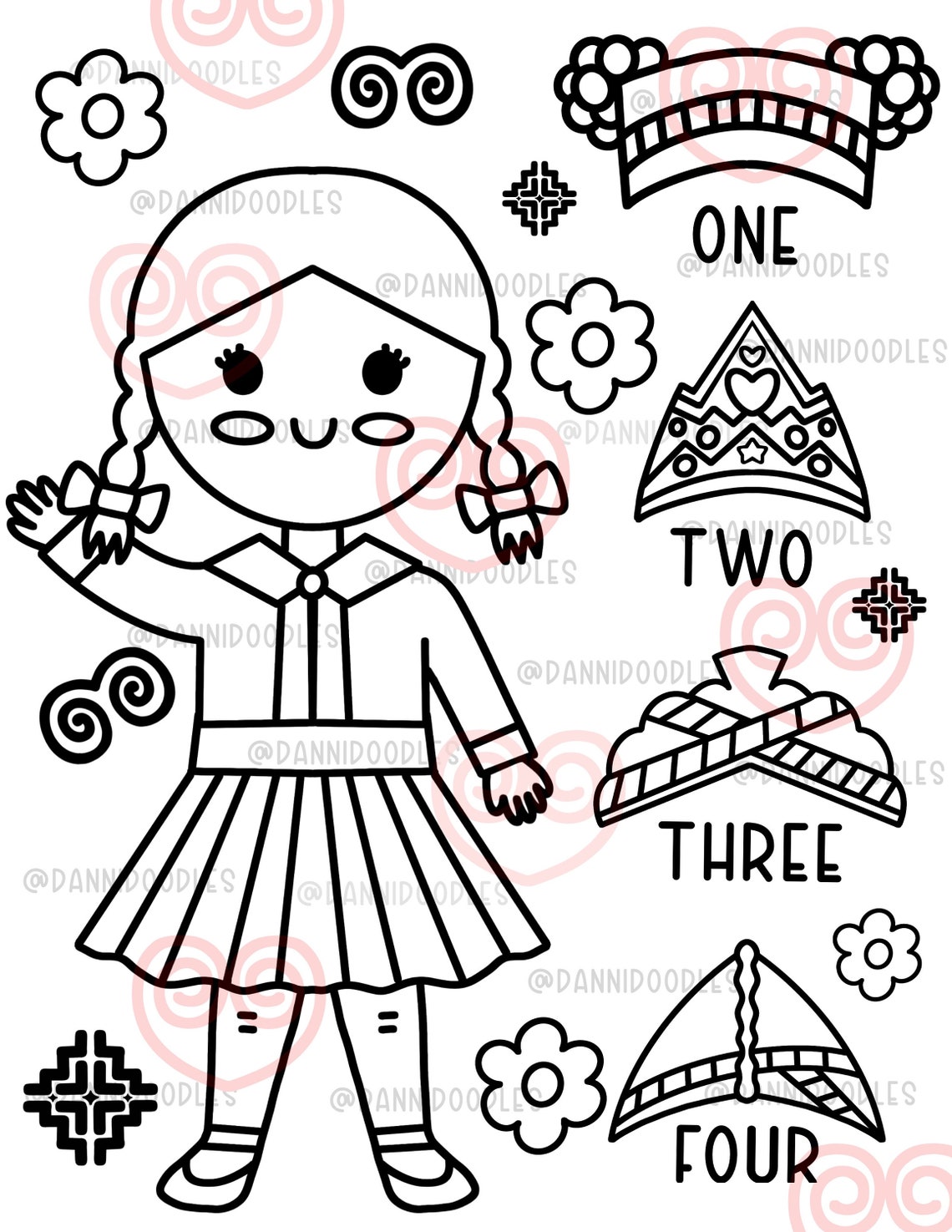 Hmong Coloring Sheet - Etsy