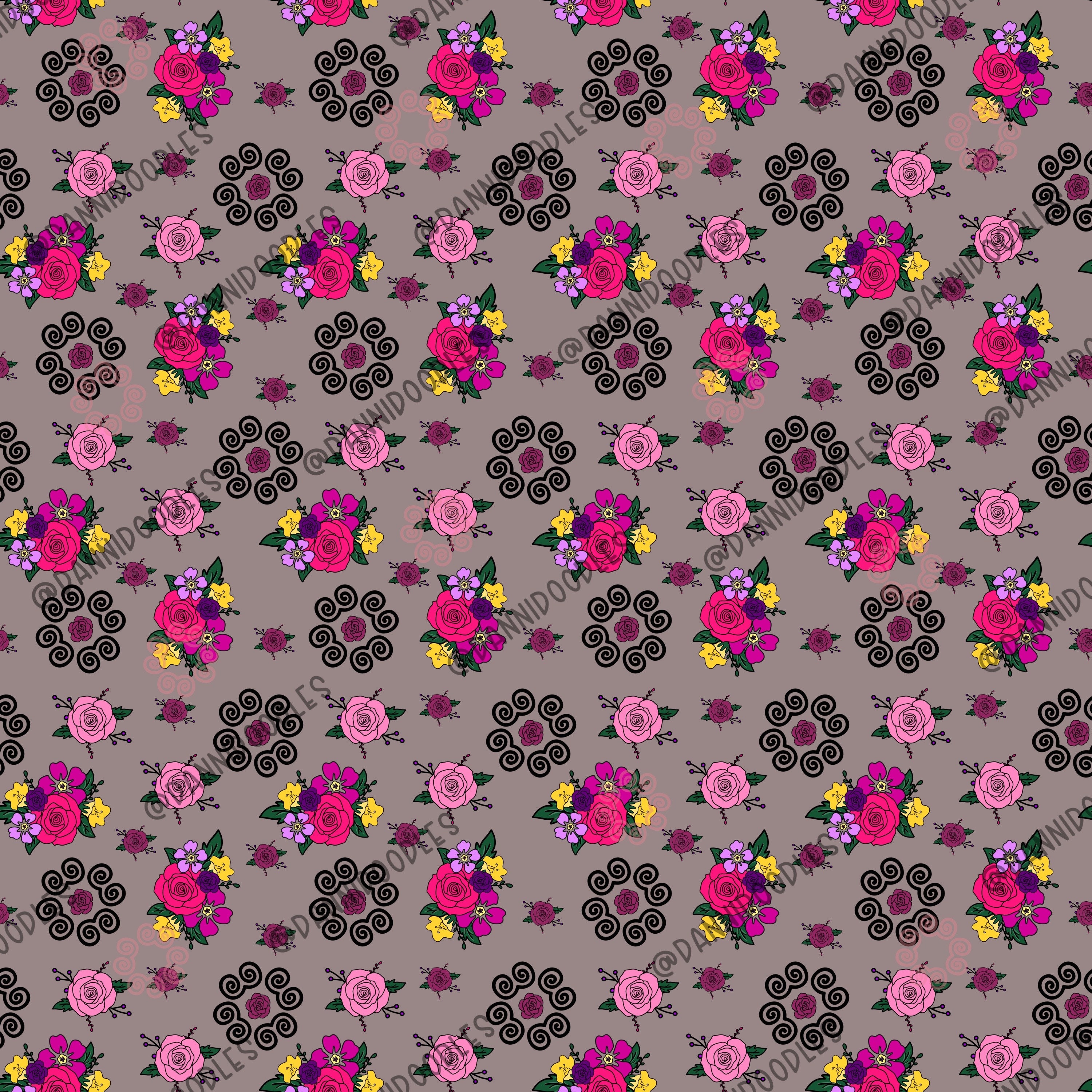 Rose, Elephant Foot, Hmong Pattern, Hmong Lis Loos Inspired Pattern ...