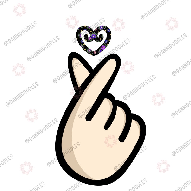 Hmong Heart Hand Signal Art: Love Doodle (digital Download) - Etsy