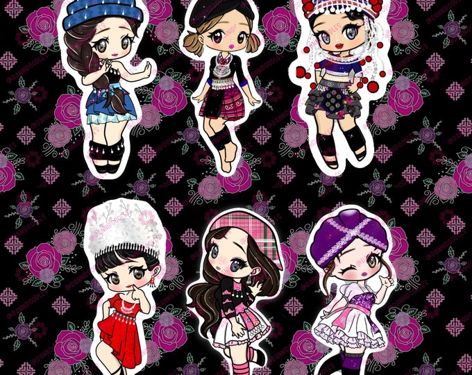 Hmong Chibi Girl, Chibi Girl 10, Chibi Girl, Hmong Design, Hmong Art ...