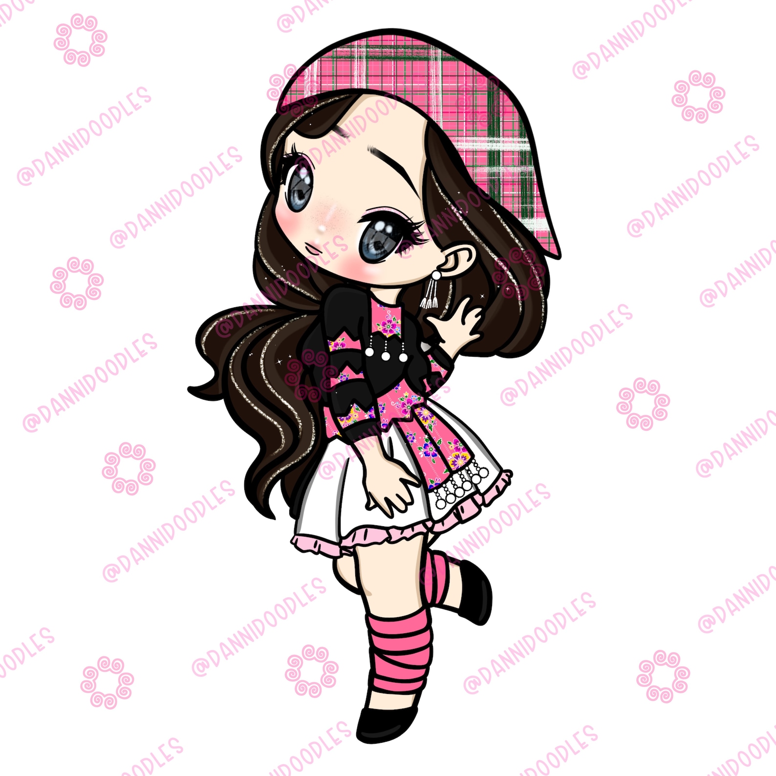 Hmong Chibi Girl Art: Crafting Doodle (digital Download) - Etsy