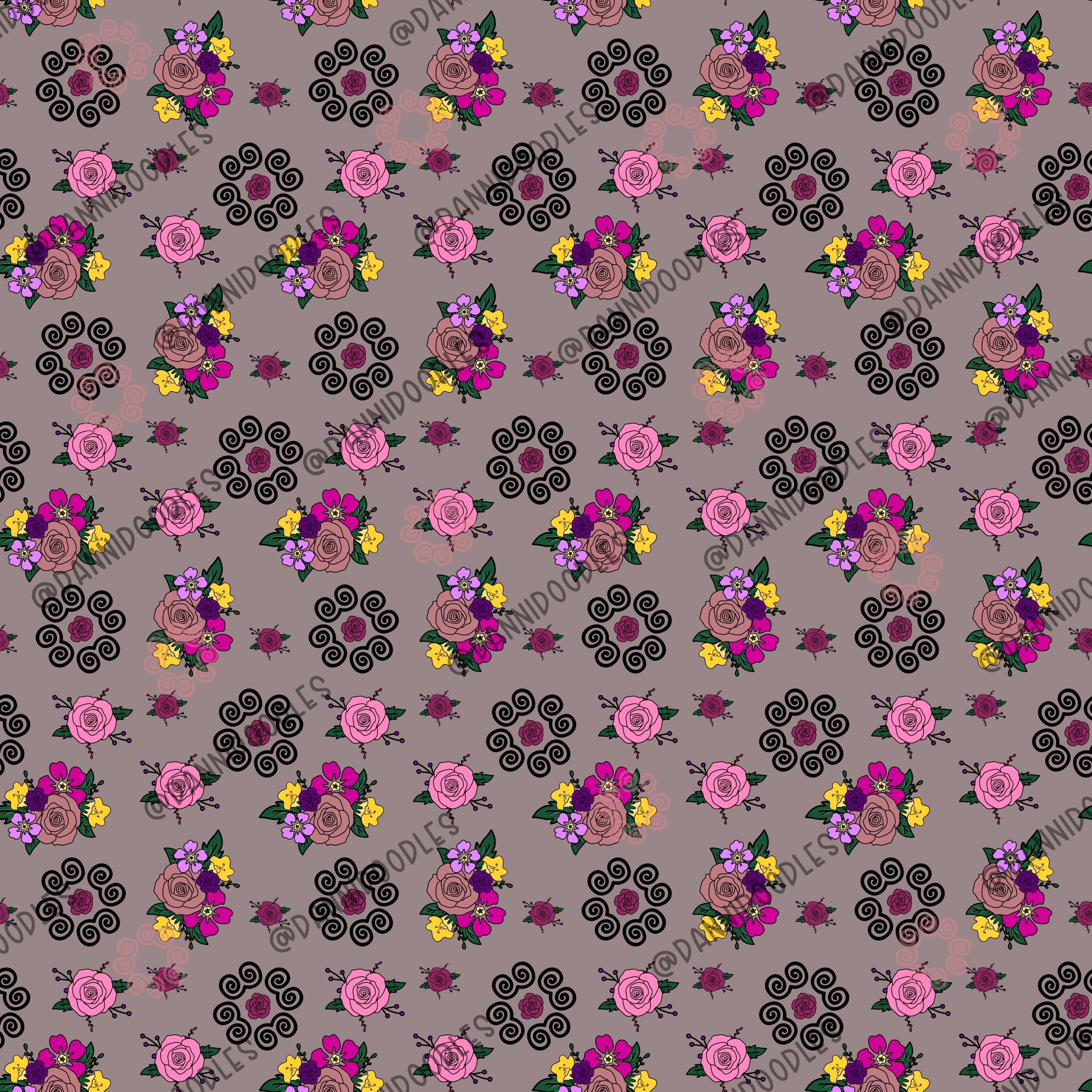 Dusty Rose, Elephant Foot, Hmong Pattern, Hmong Lis Loos Inspired ...