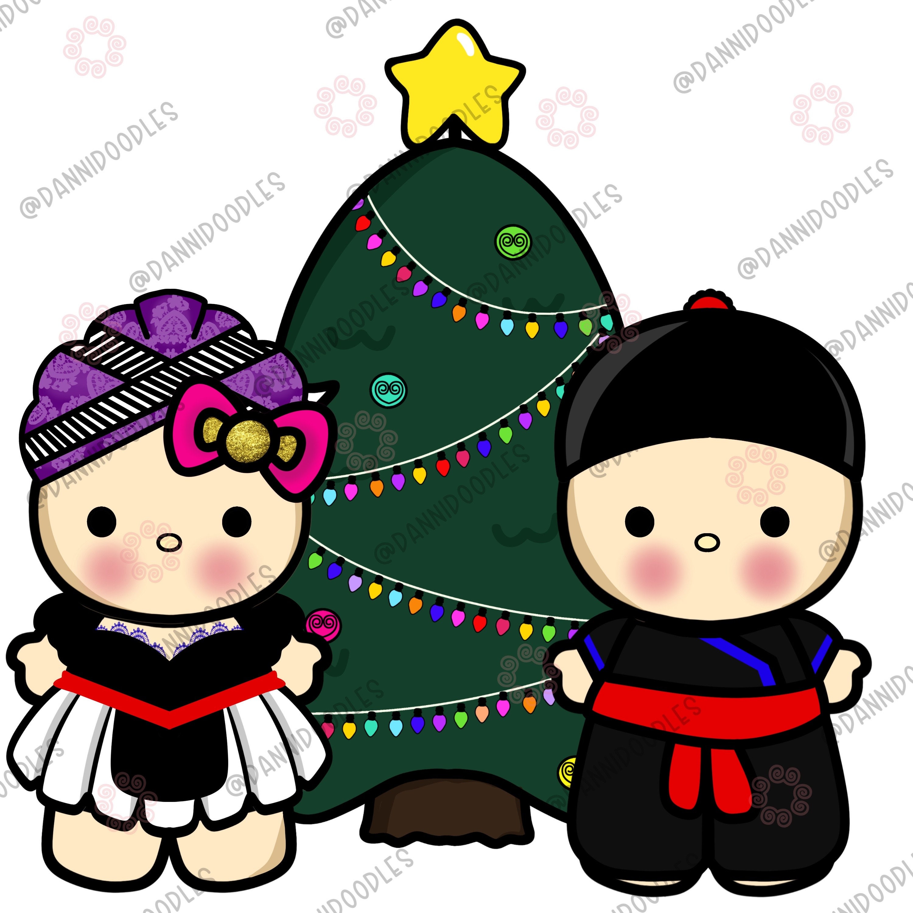 Hmong Couple Cartoon, Hmong Christmas, Christmas, Hmoob, Hmong Cartoon ...
