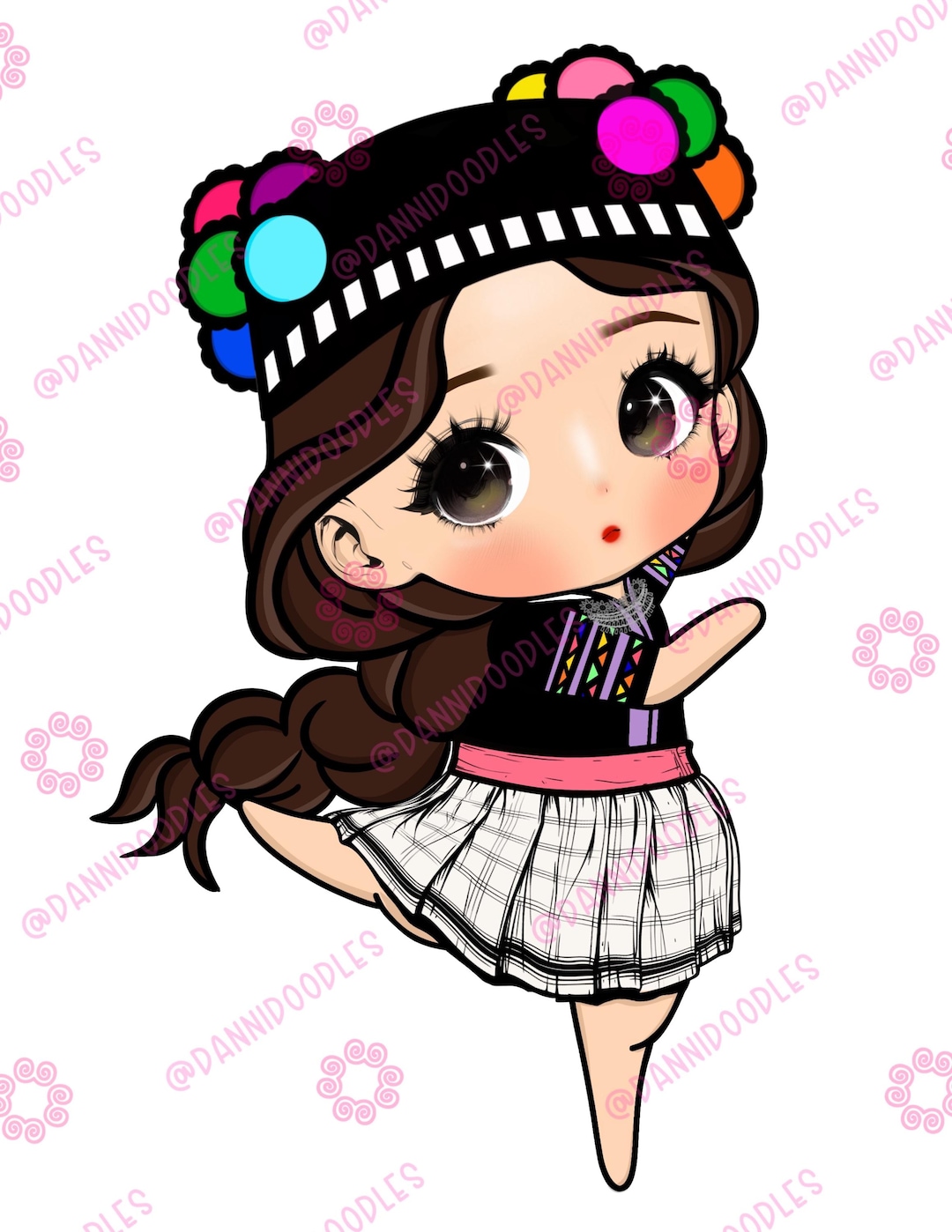 Hmong Chibi Girl, Dancing Hmong Girl, Chibi Girl, Hmong Design, Hmong ...
