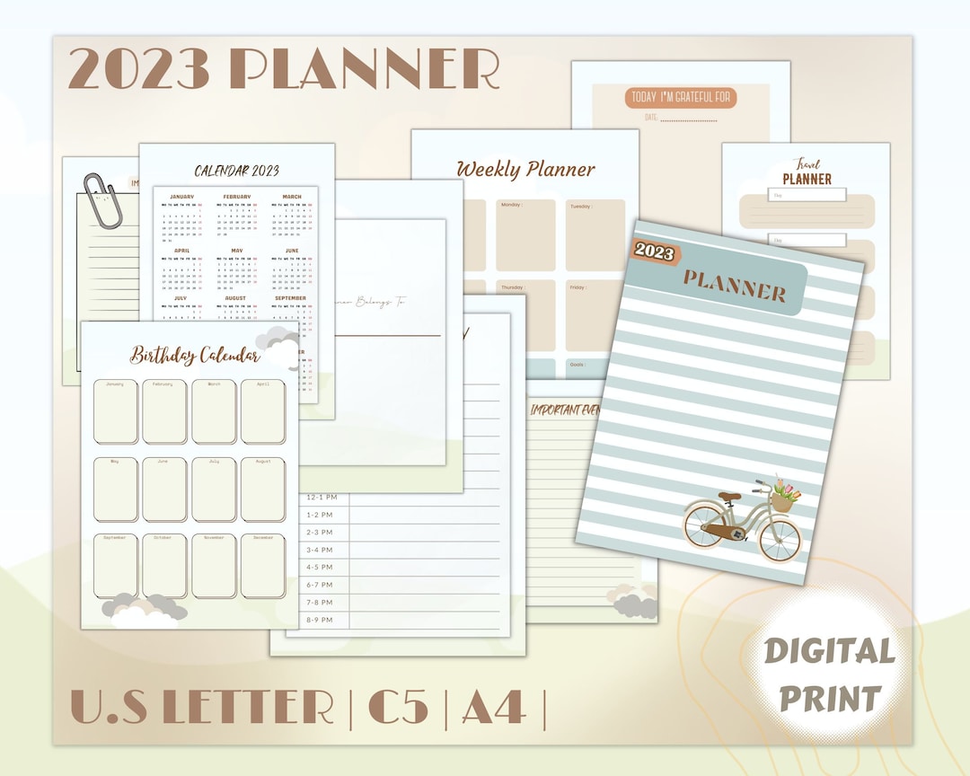 2023 Planner Digital Planner Printable 2023 Planner 2023 - Etsy