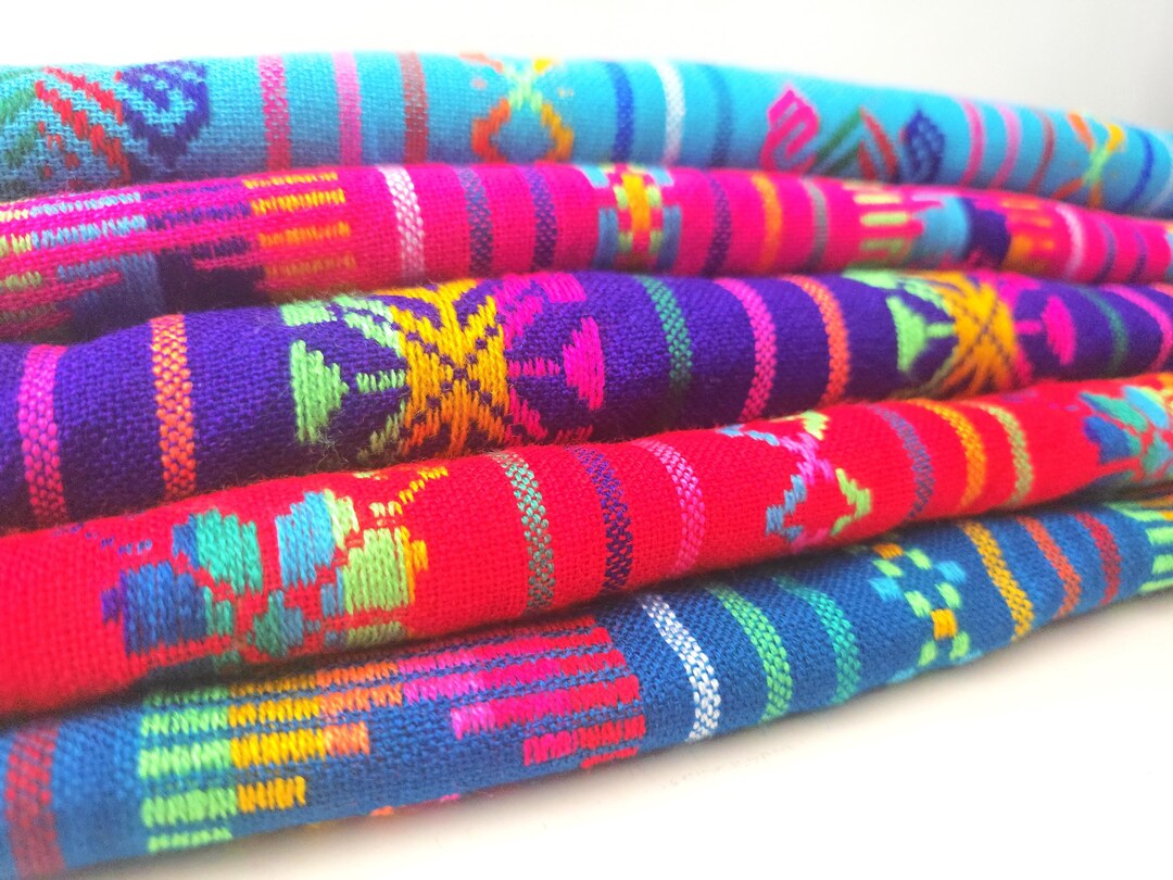 Mexican Fabric by the Yard / Clearance Mexican Ethnic Fabric / Colorful ...