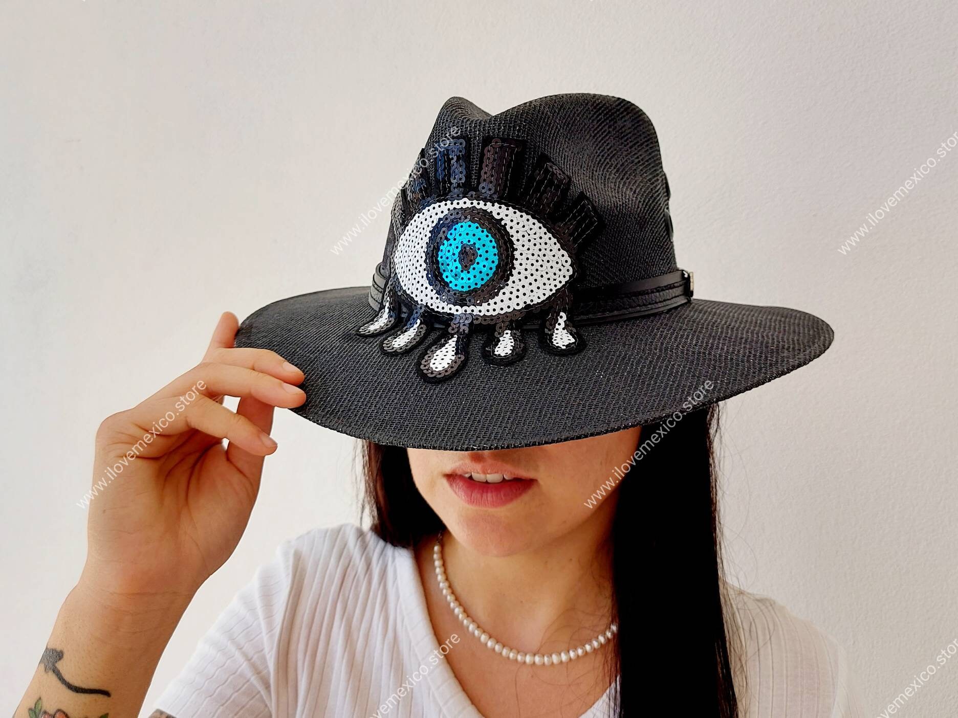 Mexican Hat With Evil Eye Patch - Etsy