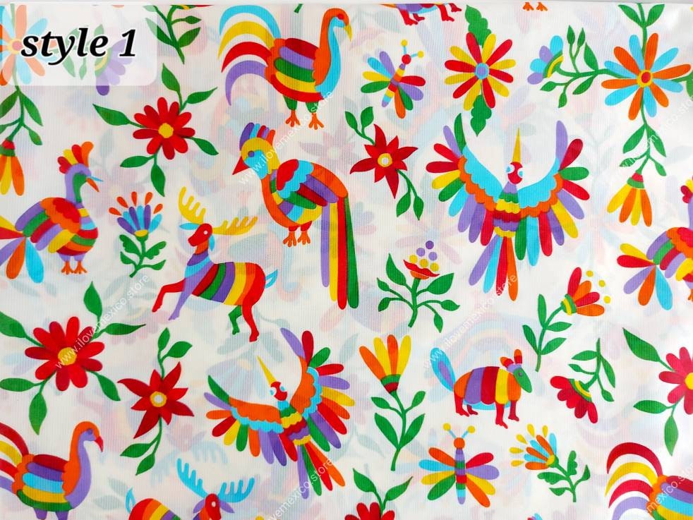 Mexican Fabric by the Yard / Mexican Otomi Fabric / Colorful - Etsy UK