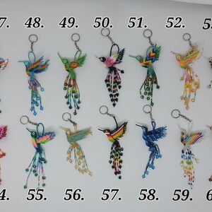 Glass Bead Bird Keychain / Mexican Parrot Keychains / - Etsy