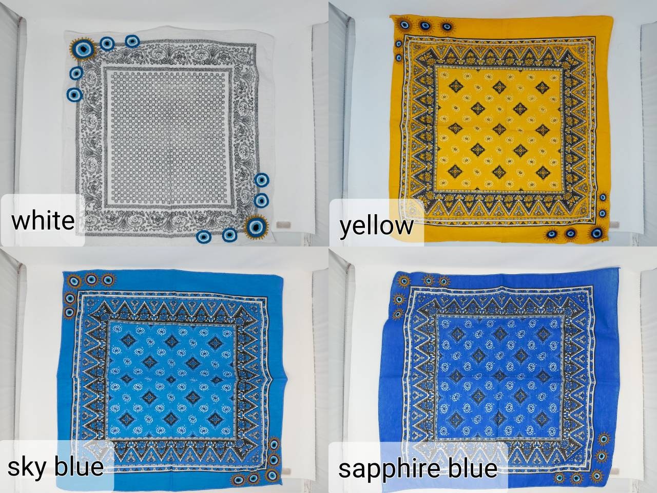 Evil Eye Bandana / Evil Eye Shawl / Mexican Bandana / | Etsy