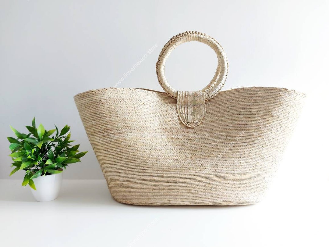 Extra Large Boho Straw Bag / Handmade Market Straw Bag / Mexican Tote ...