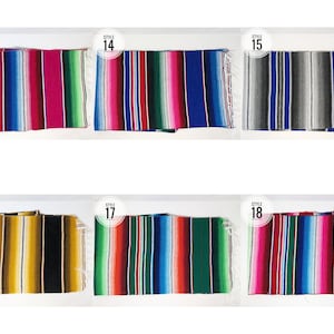 Mexican Serape Table Runner / Sarape Bed Runner / Mexican Fiesta Decor ...