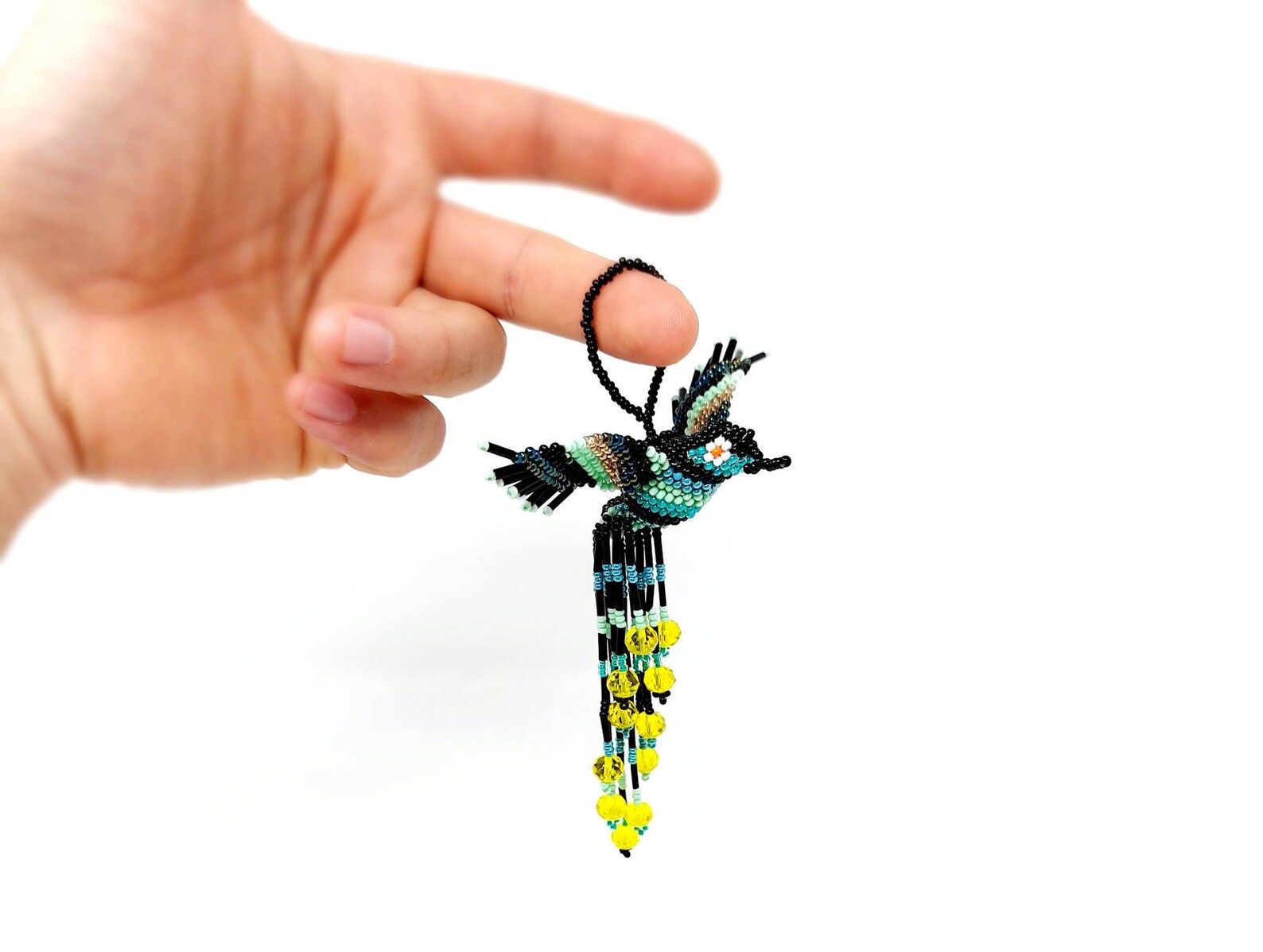 Glass Bead Bird Keychain / Mexican Parrot Keychains / - Etsy