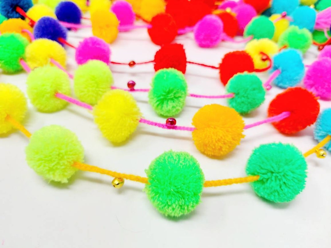 Multi Color Christmas Tree Garlands With Tiny Brass Jingle - Etsy