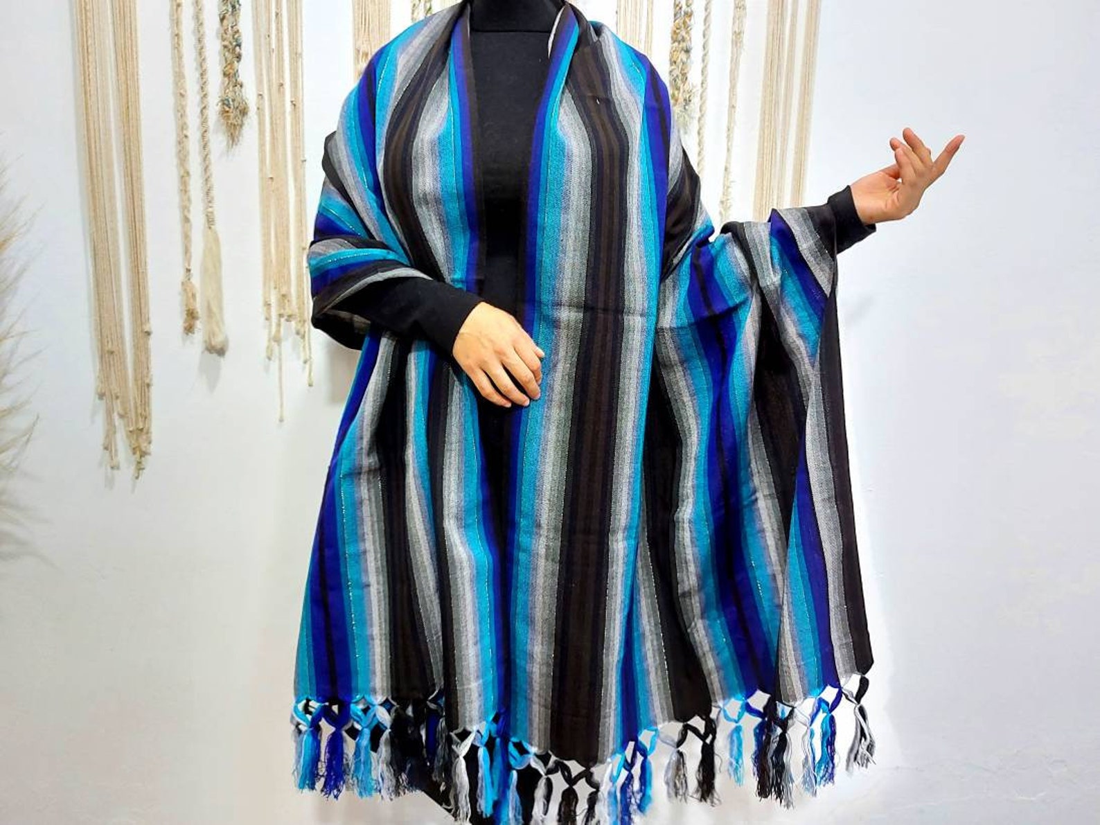 Mexican Serape Rebozo Scarf / Traditional Woven Fabric Rebozo - Etsy