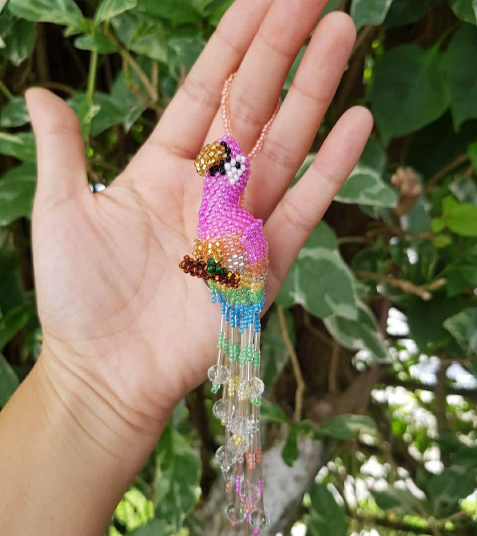 Glass Bead Bird Keychain / Mexican Parrot Keychains / - Etsy Australia