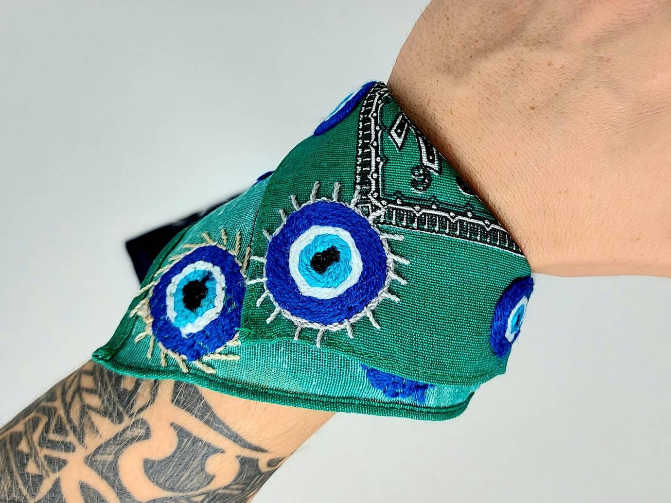 Evil Eye Bandana / Evil Eye Shawl / Mexican Bandana / | Etsy