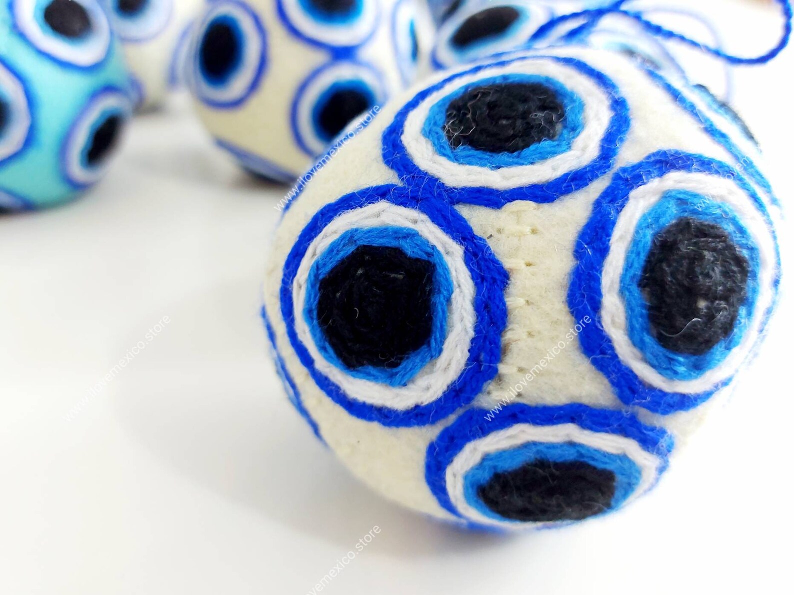 Evil Eye Christmas Tree Ornament Set / Hand Made Christmas - Etsy