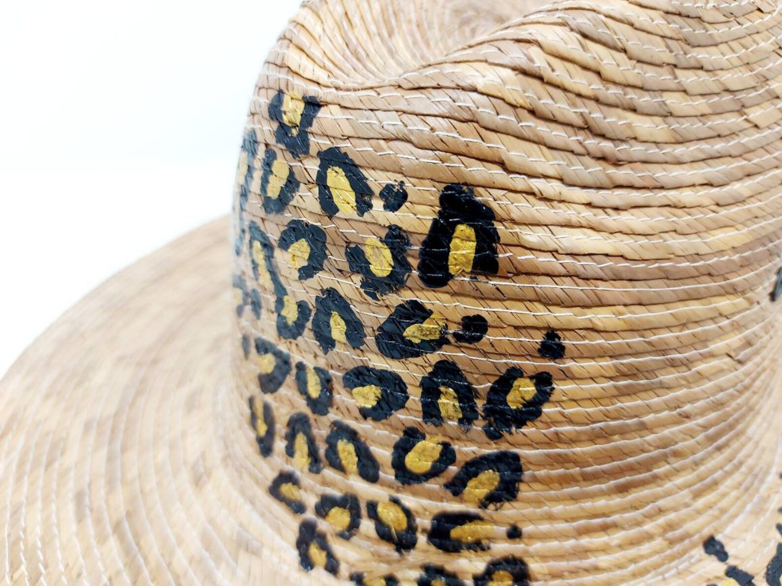 Hand-painted Leopard Straw Hat: Mexican Artisan Design - Etsy