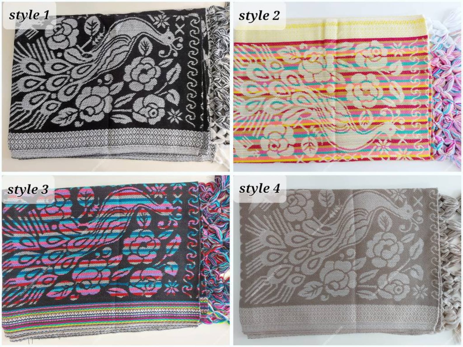 Woven Cotton Rebozo Scarf / Traditional Mayan Rebozo / Mexican - Etsy