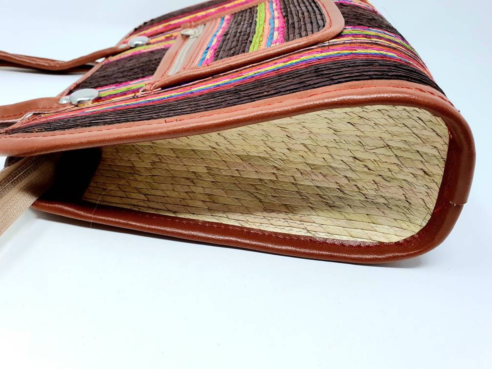 Colorful Straw Bag / Market Straw Bag / Mexican Tote Bag / | Etsy