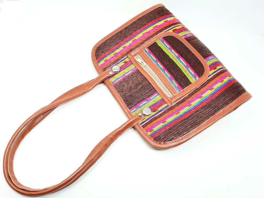 Colorful Straw Bag / Market Straw Bag / Mexican Tote Bag / - Etsy
