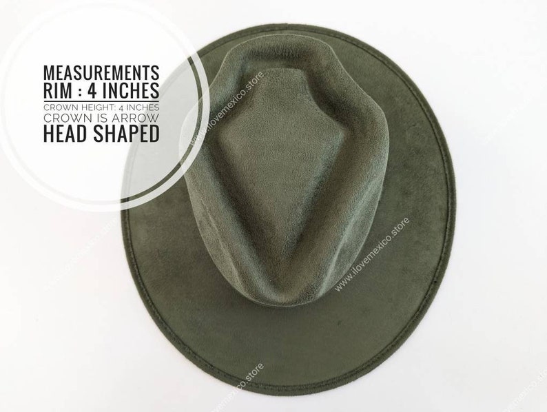 Suede Fedora Hat With Arrow Head Shaped Crown From Mexico - Etsy