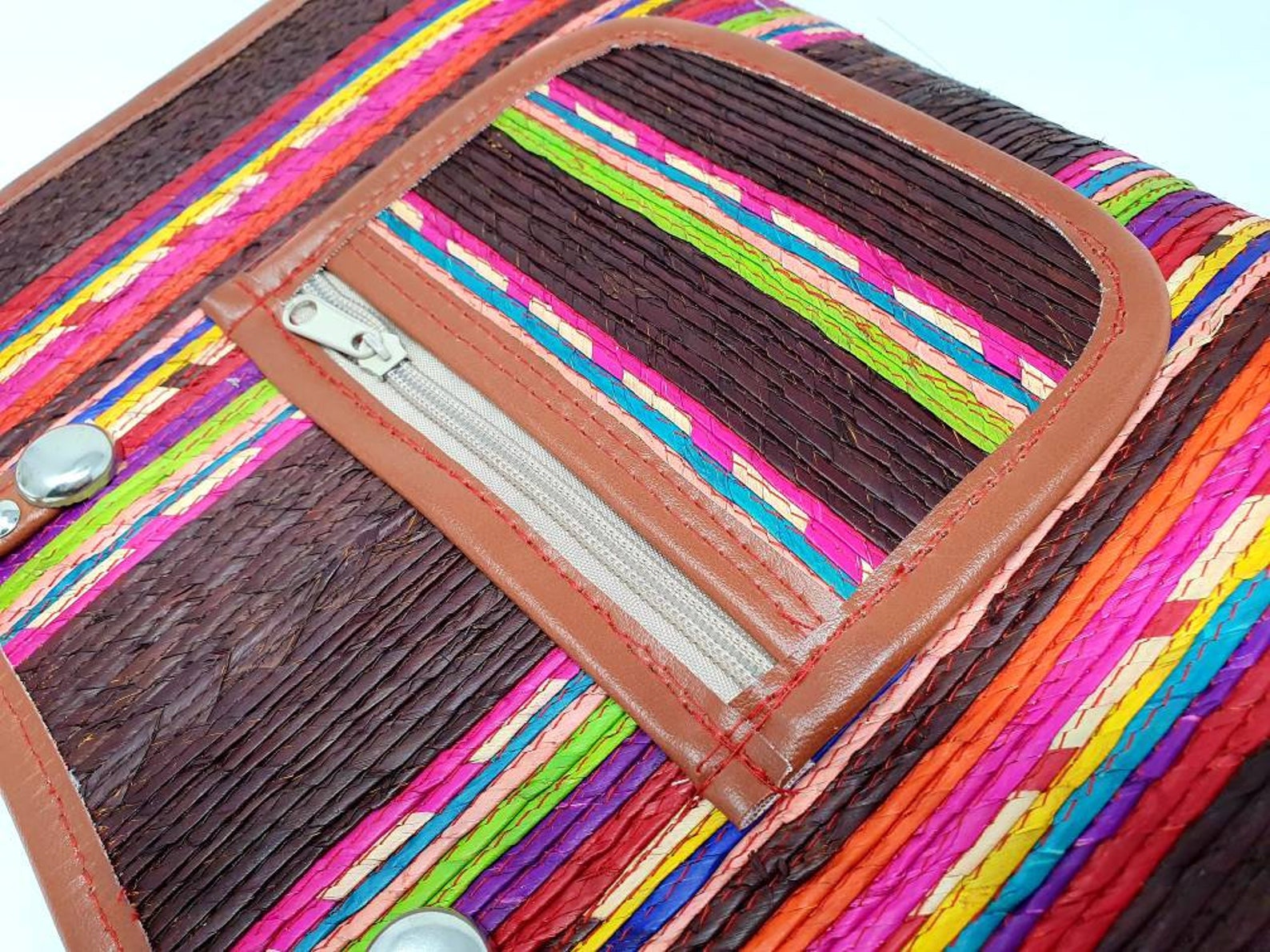 Colorful Straw Bag / Market Straw Bag / Mexican Tote Bag / | Etsy