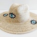 Hand Embroidered Hat With Evil Eye Decoration / Straw Hat With - Etsy