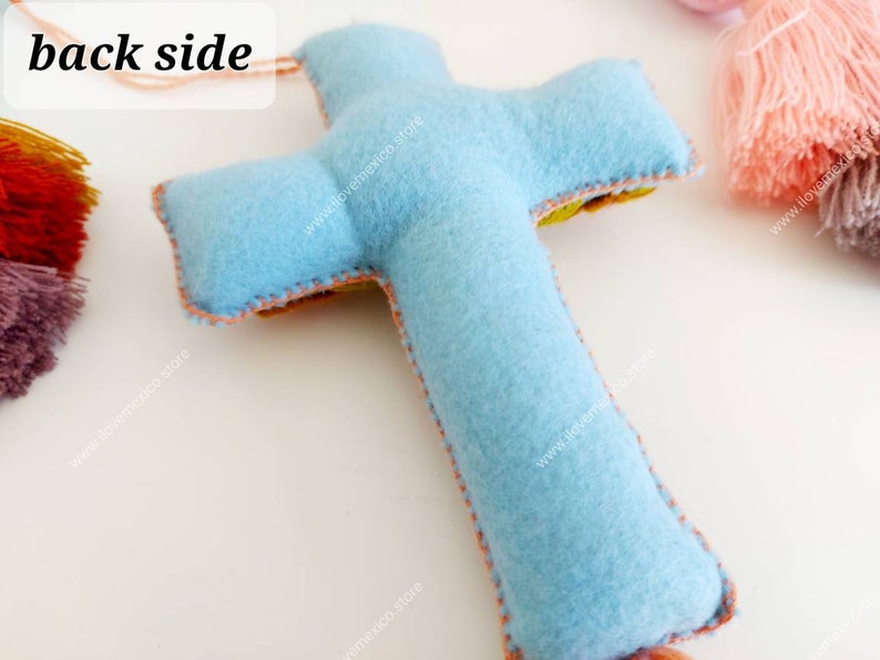 Large Embroidered Floral Cross / Large Cross With Tassel / - Etsy