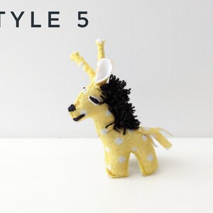 Hand Made Mini Plushies / Stuffed Natural Wool Animals / Tiny Plushies ...