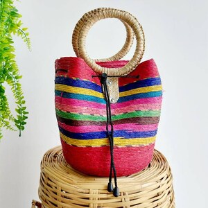 Mexican Bucket Bag / Market Straw Bag / Mexican Market Tote / - Etsy