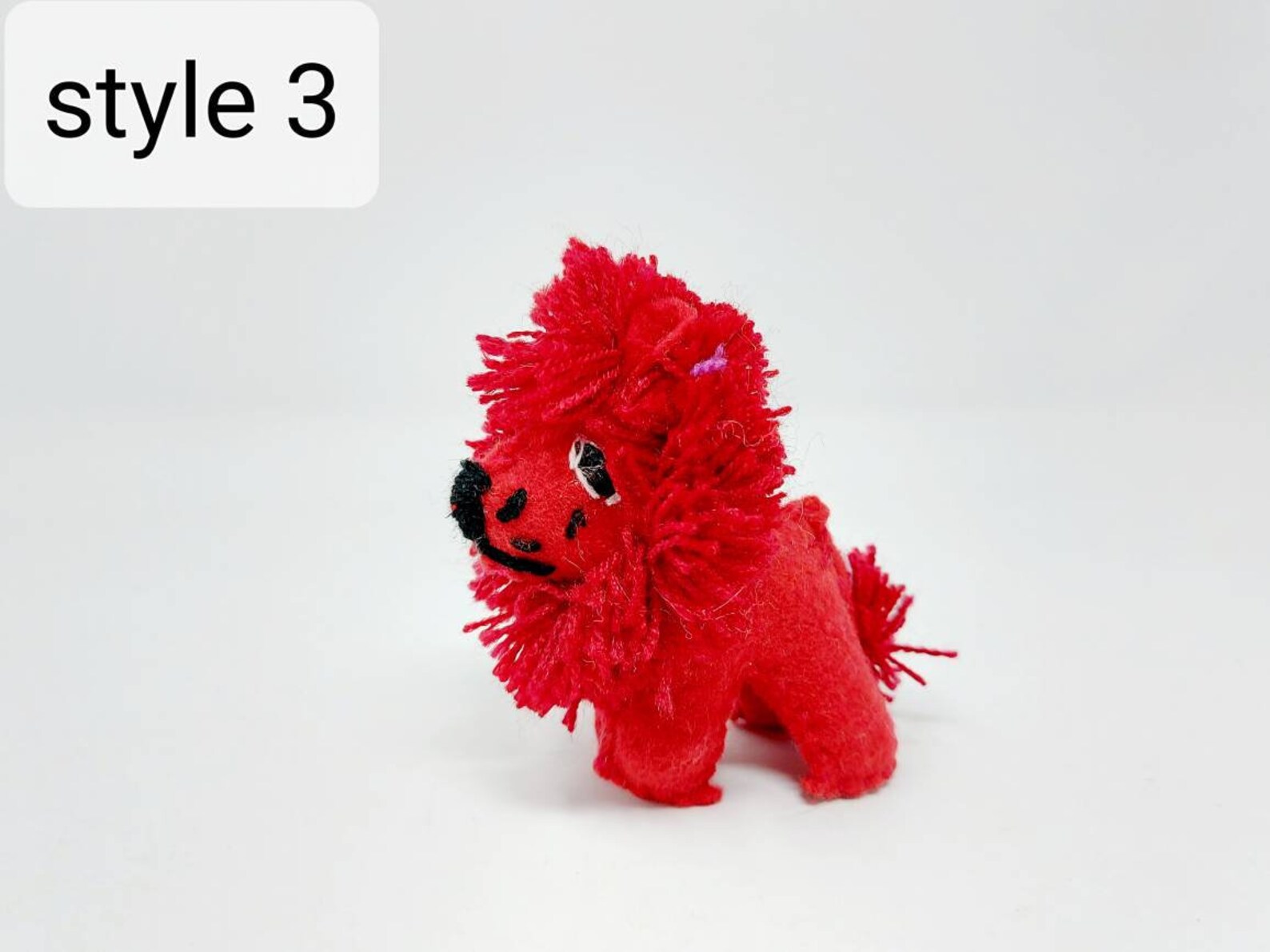 Hand Made Mini Plushies / Stuffed Natural Wool Lion / Plush | Etsy