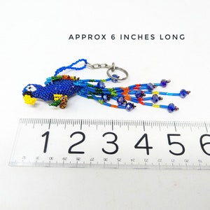 Glass Bead Bird Keychain - Mexican Parrot / Hummingbird Key Holder - Etsy