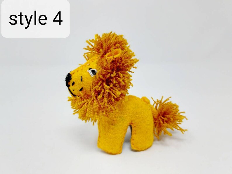 Hand Made Mini Plushies / Stuffed Natural Wool Lion / Plush - Etsy
