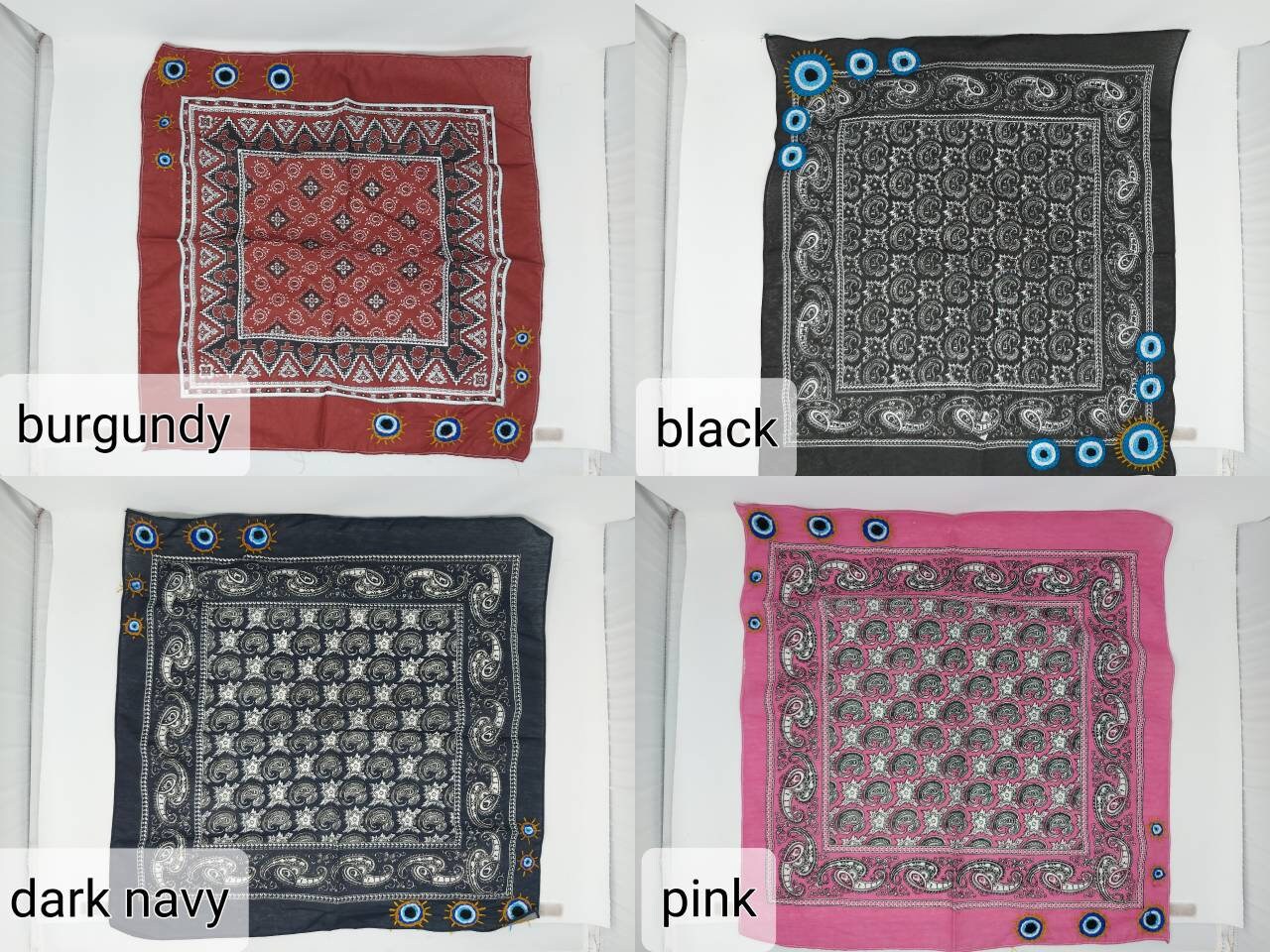 Evil Eye Bandana / Evil Eye Shawl / Mexican Bandana / | Etsy