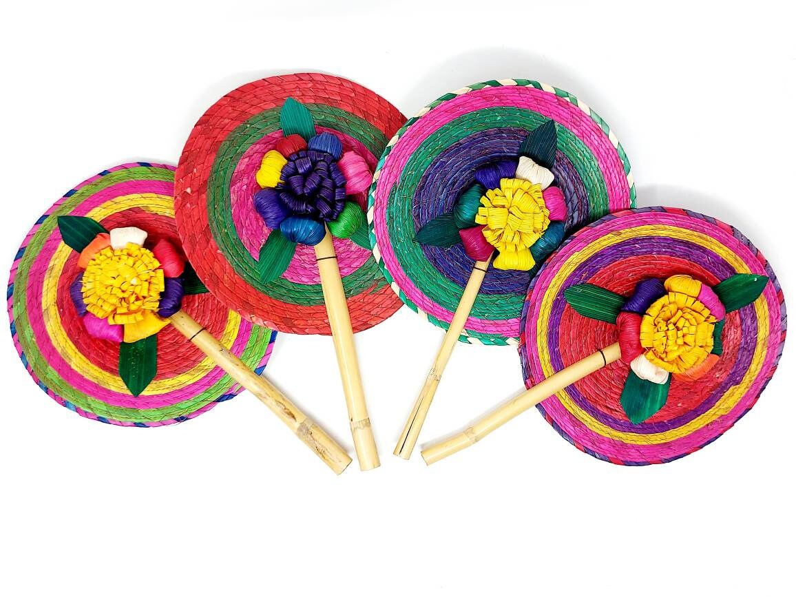 Mexican Straw Fan - Etsy