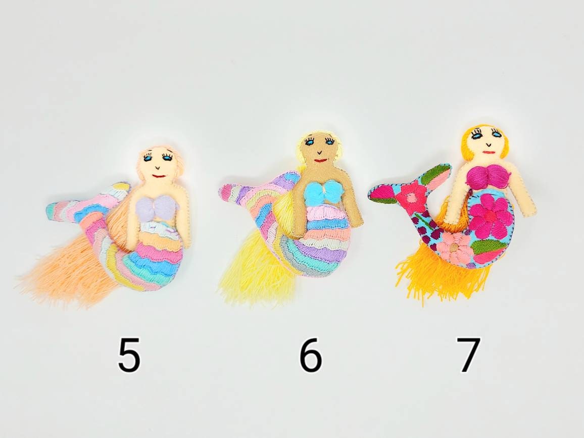 Embroidered mermaid toy / mermaid decor / mermaid plushie | Etsy