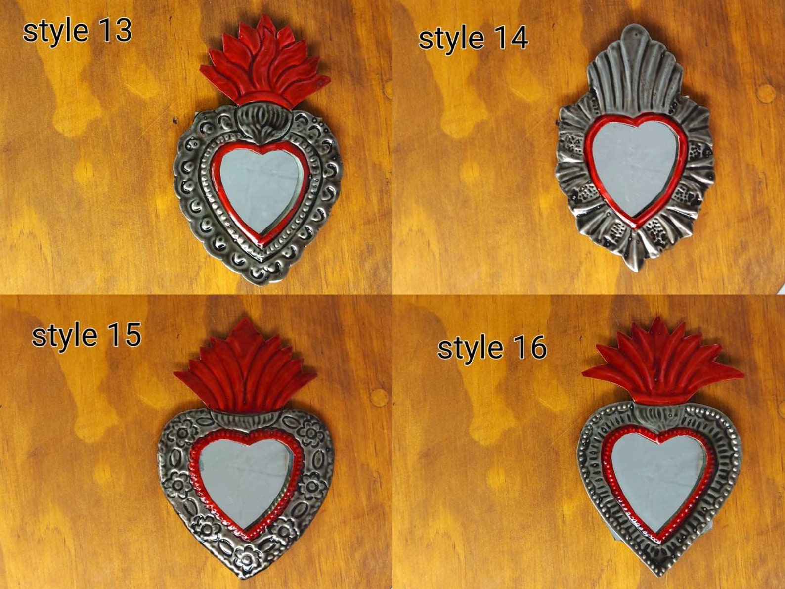 Sacred Heart Wall Decoration With Mirror / Milagro Heart / | Etsy