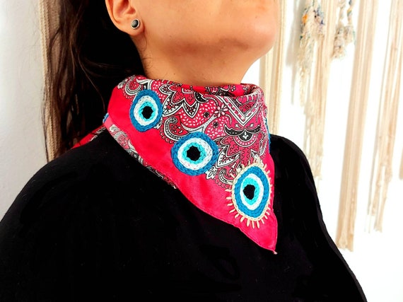 Evil Eye Bandana / Evil Eye Shawl / Mexican Bandana / | Etsy