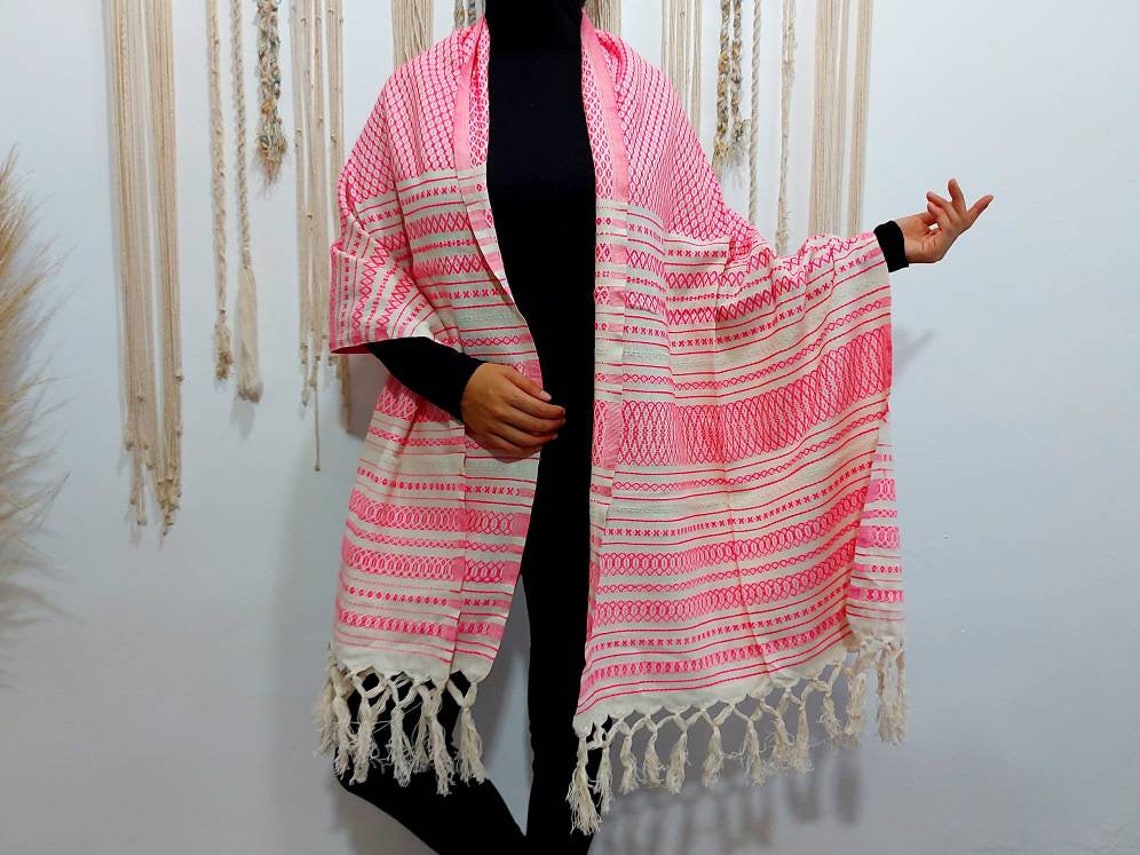 Woven Cotton Rebozo Scarf / Traditional Mayan Rebozo / Mexican - Etsy