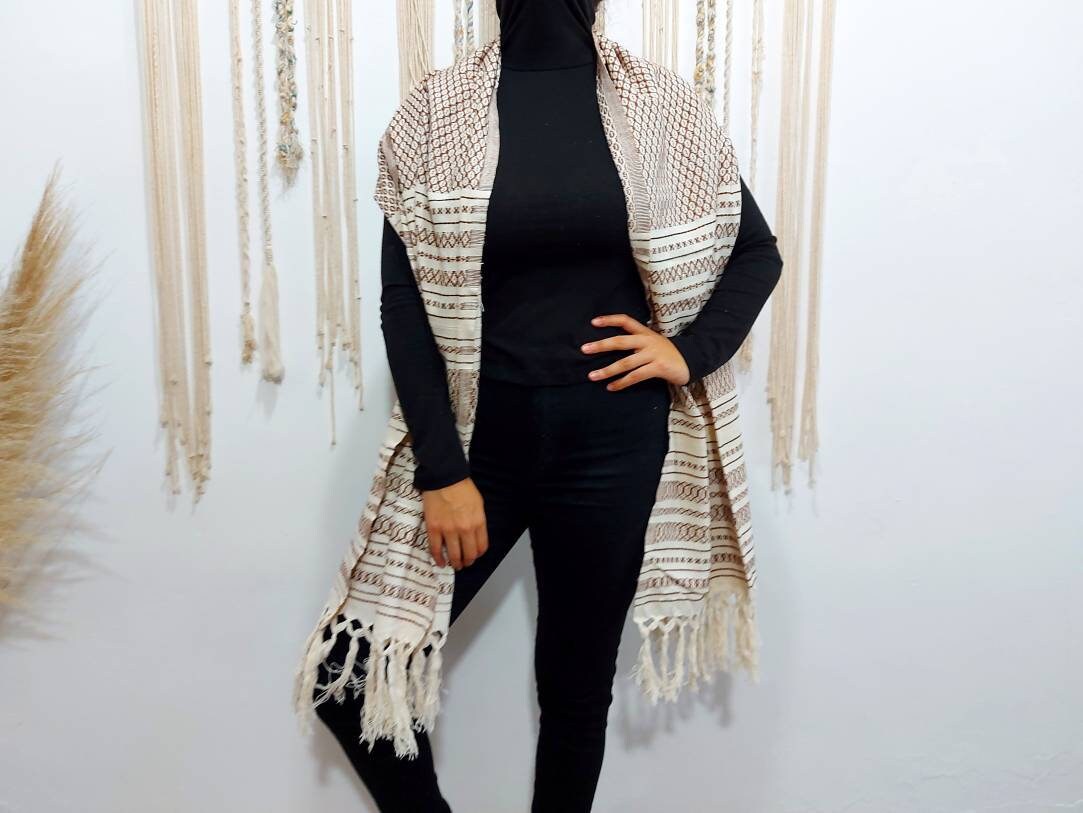 Woven Cotton Rebozo Scarf / Traditional Mayan Rebozo / Mexican - Etsy
