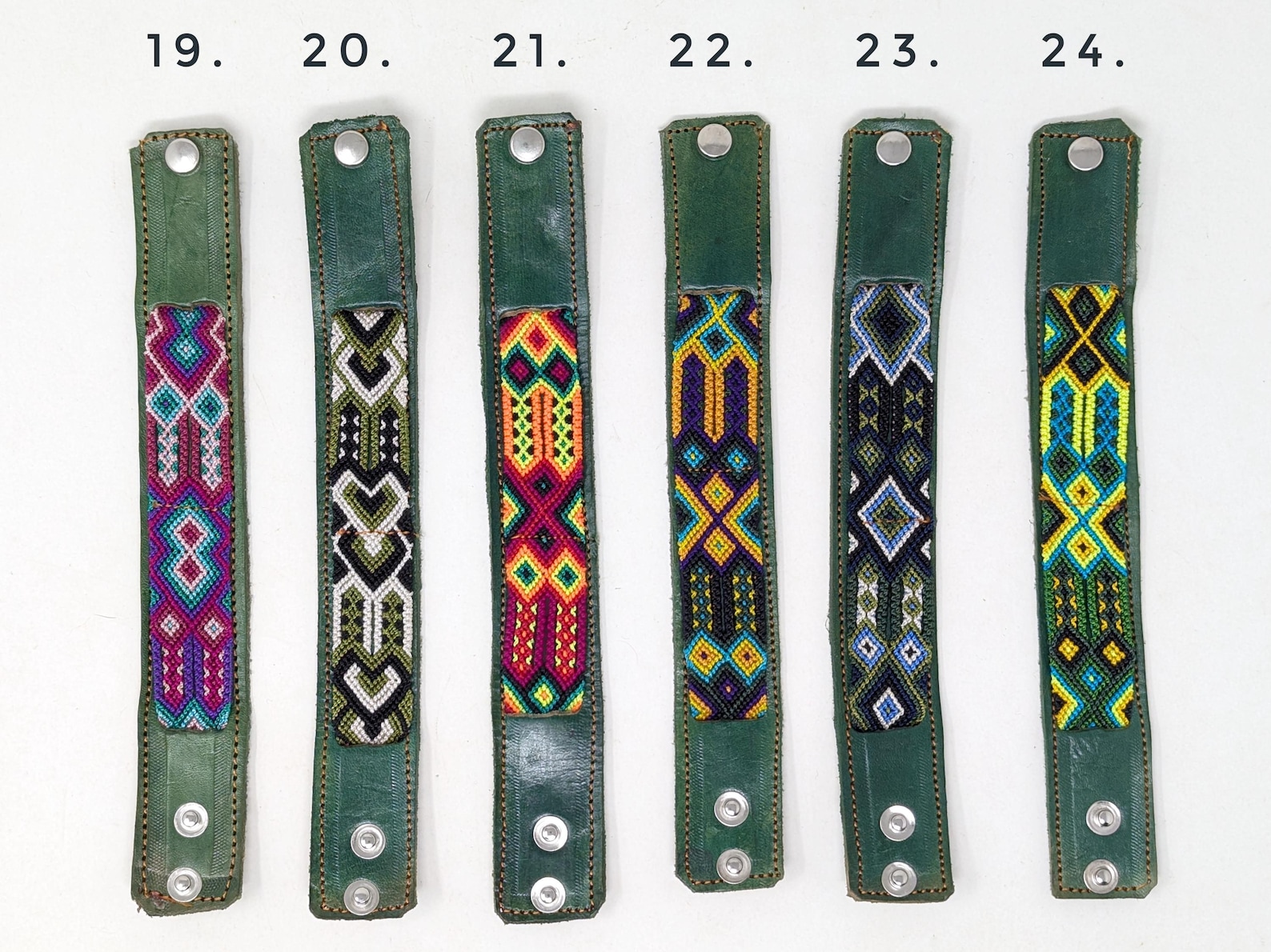 Mexican 1 Inch Wide Leather Friendship Bracelet / Traditional Mexican ...