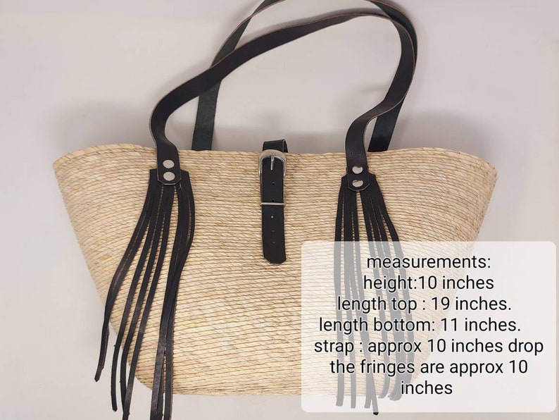 Large Beach Straw Bag With Leather Strap / Market Straw Bag / - Etsy
