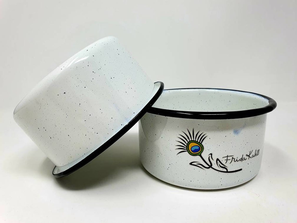 Mexican Enamel Cup Set / Cinco De Mayo Frida Mug Set / Mexican - Etsy